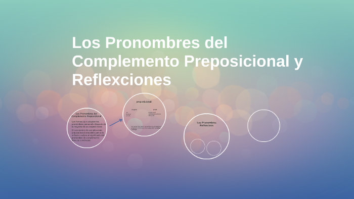 los pronombres del complemento preposicional y reflexciones by adriana ...