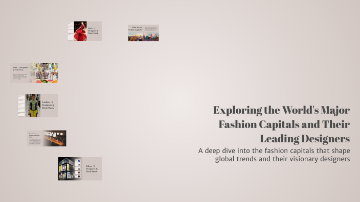 Exploring the World's Major Fashion Capitals and Their Leading ...