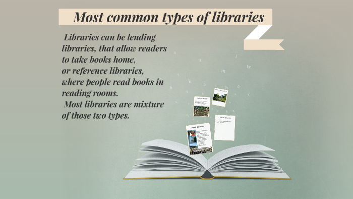 Most common types of libraries by Katja Buchalska on Prezi