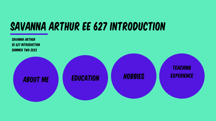 Savanna Arthur (EE 627 Introduction) by Savanna Arthur on Prezi