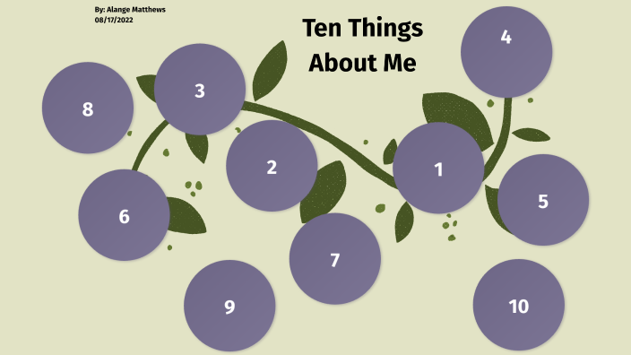 "Ten Things About Me" by ALANGE MATTHEWS on Prezi
