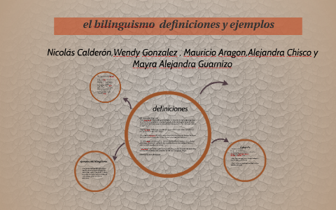 el bilinguismo definiciones y ejemplos by nicolas calderon on Prezi