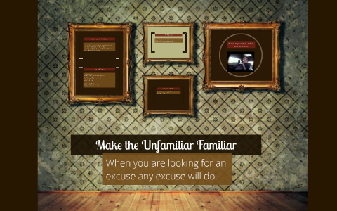 Unit 12: Make the Unfamiliar Familiar by Angie Vernau on Prezi