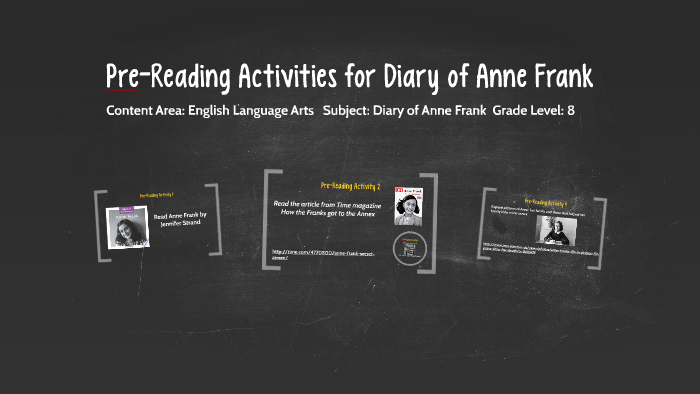 Pre-Reading Activities for Diary of Anne Frank by Jan Liggins on Prezi