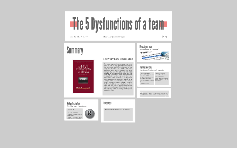 The 5 Dysfunctions of a team by Margo Hoffman on Prezi
