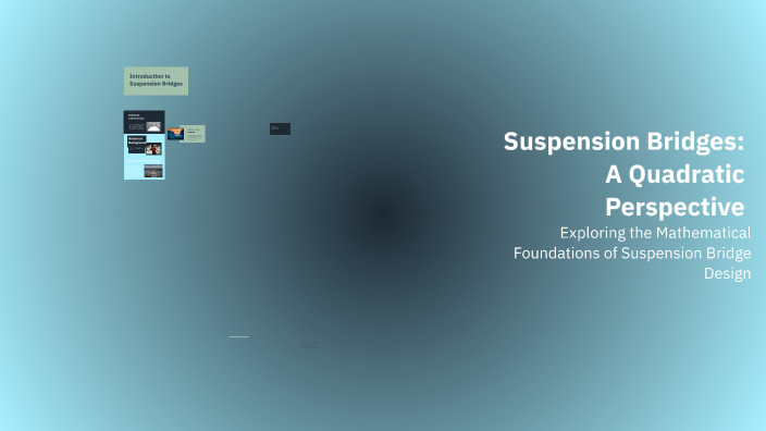Suspension Bridges: A Quadratic Perspective by Mallory Page on Prezi