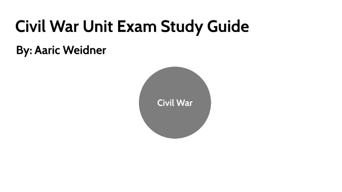 Civil War Unit Exam Study Guide by Aaric Weidner on Prezi