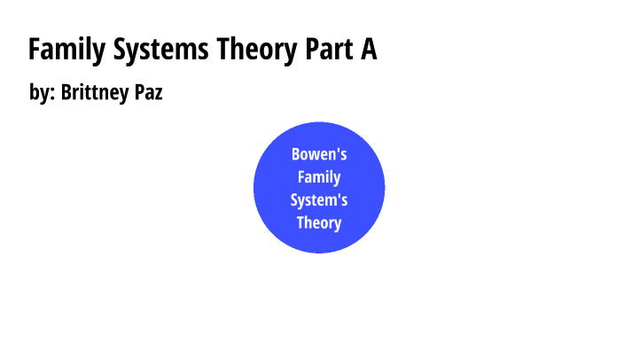 Family Systems Theory Assignment by brittney paz on Prezi