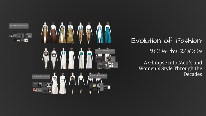 Evolution of Fashion: 1900s to 2000s by lol no on Prezi