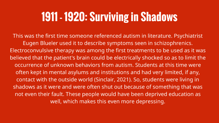 History of Autism Disability Timeline - Rebecca Kinney by Rebecca ...