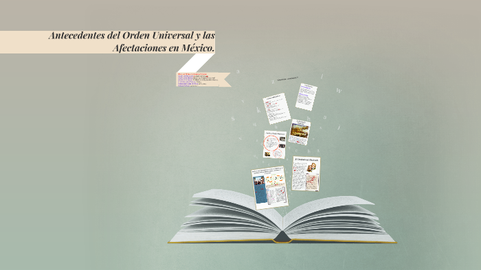 Antecedentes del Orden Universal y las Afectaciones en México. by ...