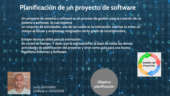 Planificacion de un proyecto de software by Luis Gonzalez on Prezi