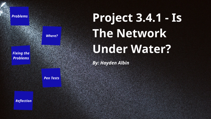 Project 3.4.1 - Is The Network Under Water? by hayden albin on Prezi
