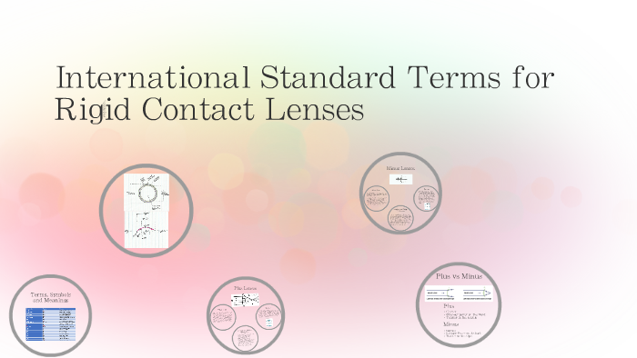 International Standards Terms for Ridgid Contact Lenses by Jaymee Merry ...