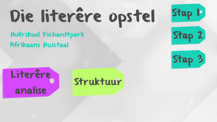 Die literêre opstel by Carlé Van Zyl on Prezi