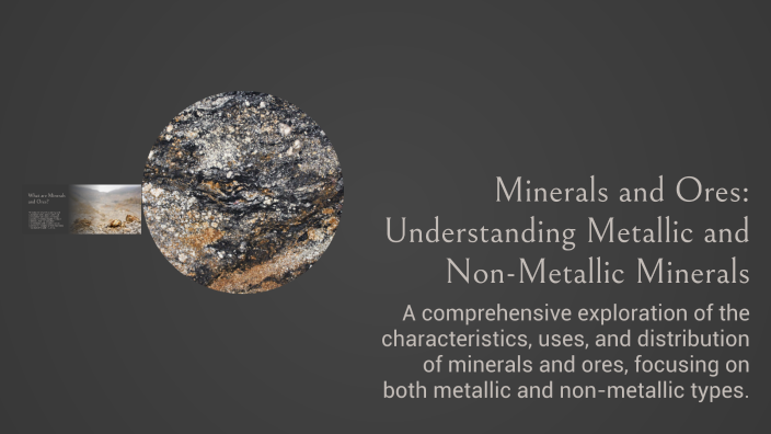 Minerals and Ores: Understanding Metallic and Non-Metallic Minerals by ...