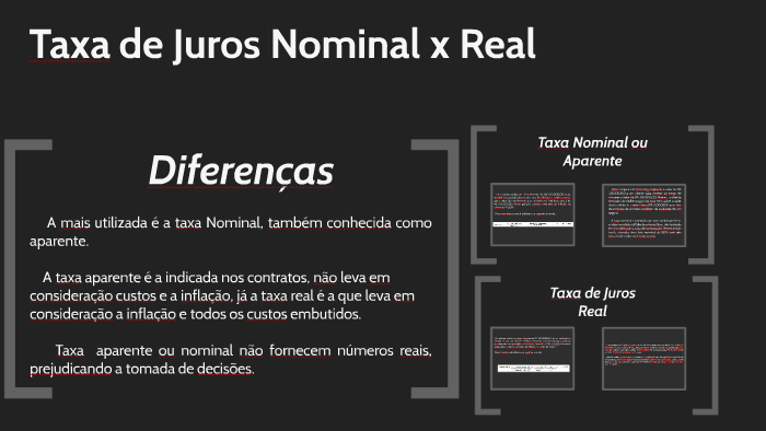 Aula 20 Taxa de Juros Nominal x Real by kleber stumpf on Prezi
