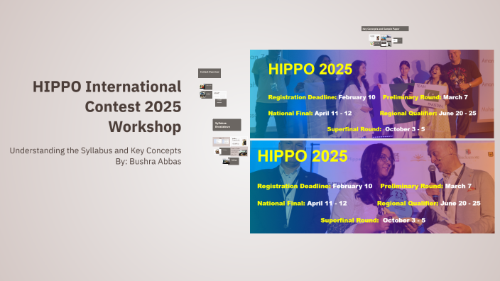 HIPPO International Contest 2025 Workshop by Bushra Abbas on Prezi