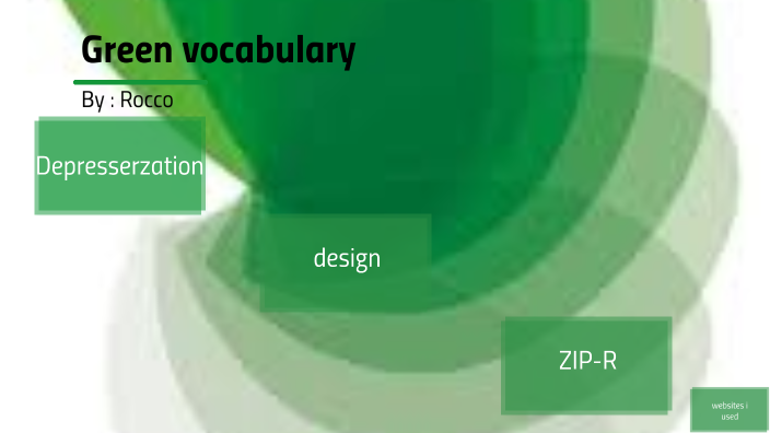 Green vocab by Rocco Suppin on Prezi