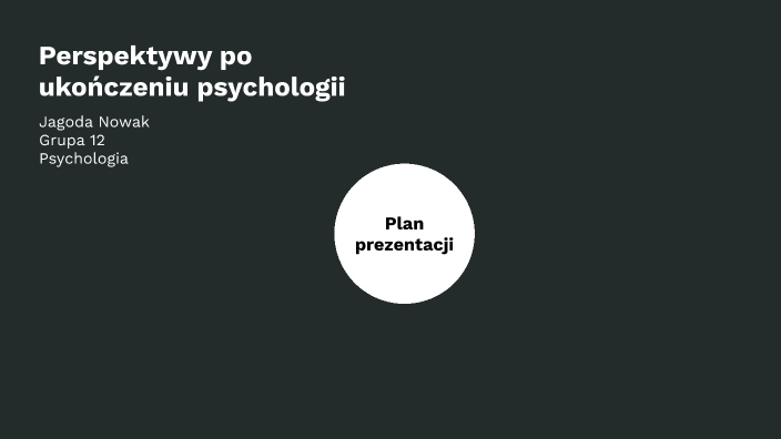 Perspektywy po ukończeniu psychologii by Jagoda Nowak on Prezi