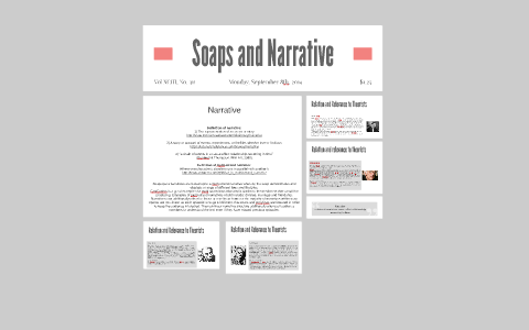 Soap and narrative by