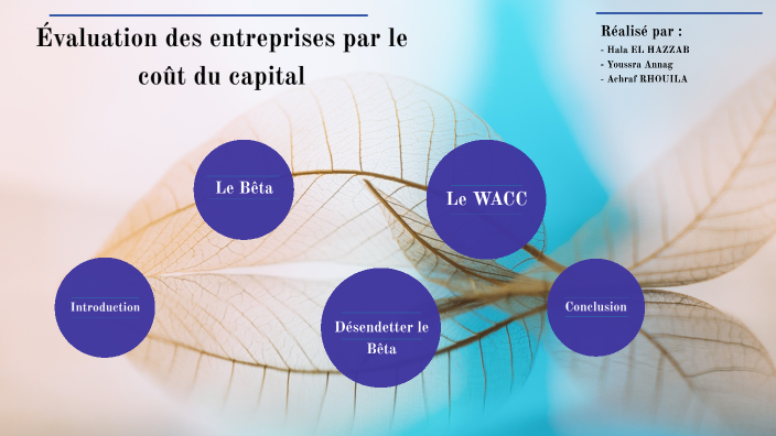 Évaluation des entreprises par le coût de capital by Kim Seo Yeon on Prezi