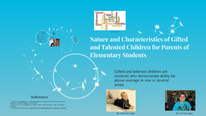 Nature and Characteristics of Gifted and Talented Children f by Summer ...