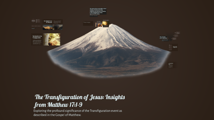 The Transfiguration of Jesus: Insights from Matthew 17:1-9 by Valda ...