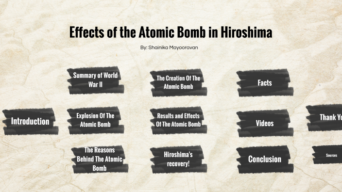 Effects of the Atomic Bomb in Hiroshima by SM - 06MD 891718 Tomken MS ...