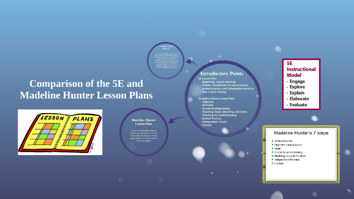 Comparison of the 5E and Madeline Hunter Lesson Plans by April Peveto ...