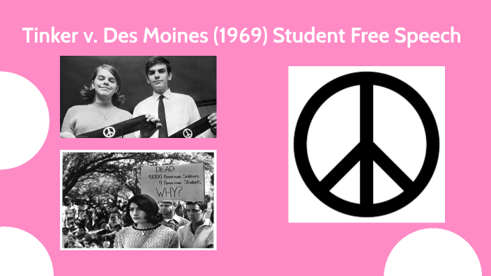 Tinker v. Des Moines (1969) Student Free Speech by Mercedes Sibrian on ...