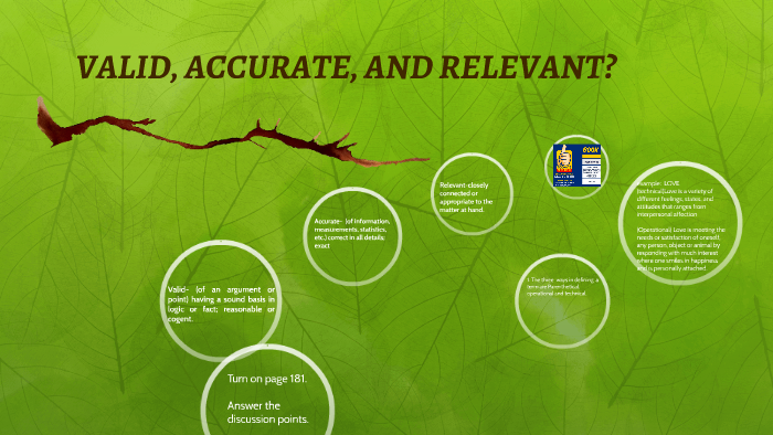 VALID, ACCURATE, AND RELEVANT? by Mary Anne Valdez on Prezi