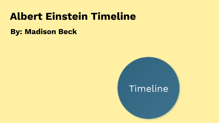 Albert Einstein Timeline by Madison beck on Prezi