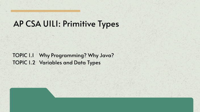 AP CSA U1L1: Why Programming? by w Tx on Prezi