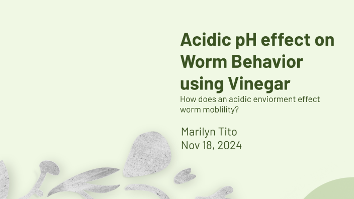 Effects of Vinegar on Worm Behavior by Marilyn Tito on Prezi