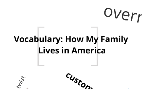 Vocabulary: How My Family Lives in America by susan pickles on Prezi