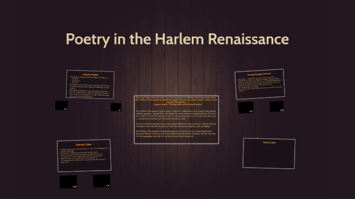 Poetry in the Harlem Renaissance by on Prezi