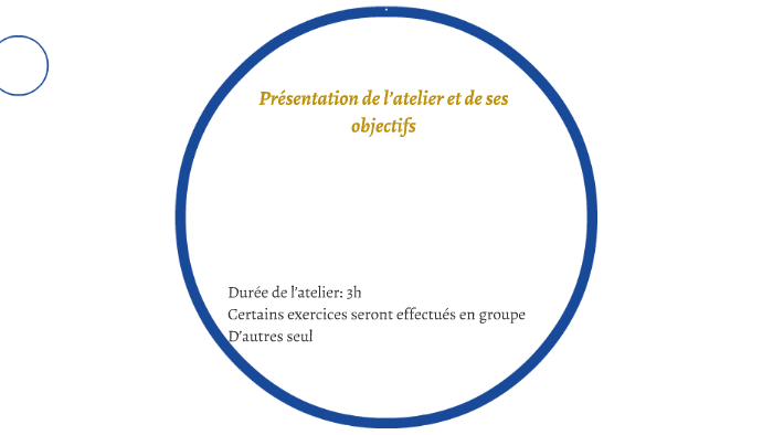 Présentation de l’atelier et de ses objectifs by murielle CHIAPPOLINI ...