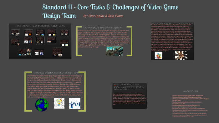 Standard 11 - Core Tasks & Challenges of Video Game Design T by Eliot ...