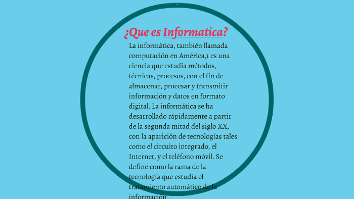 ¿Que es Informatica? by Manuela Taborda