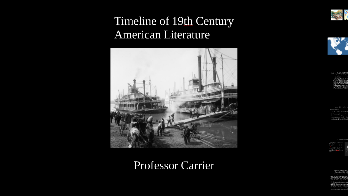 Timeline of 19th Century American Literature by joseph carrier on Prezi