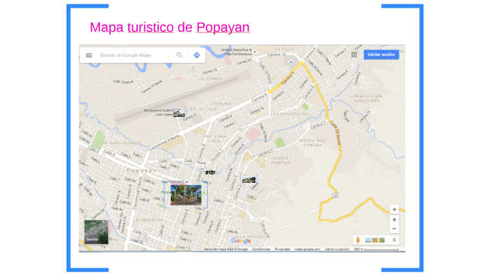 mapa turistico de popayan by leidy lopez
