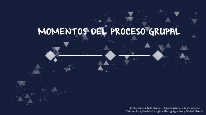 PGOI - Momentos del Proceso Grupal by Agostina Gottig on Prezi