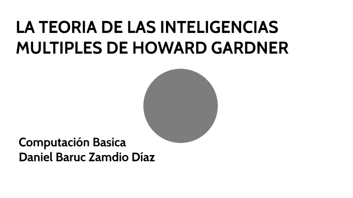 LA TEORIA DE LAS INTELIGENCIAS MULTIPLES DE HOWARD GARDNER by Zamudio ...