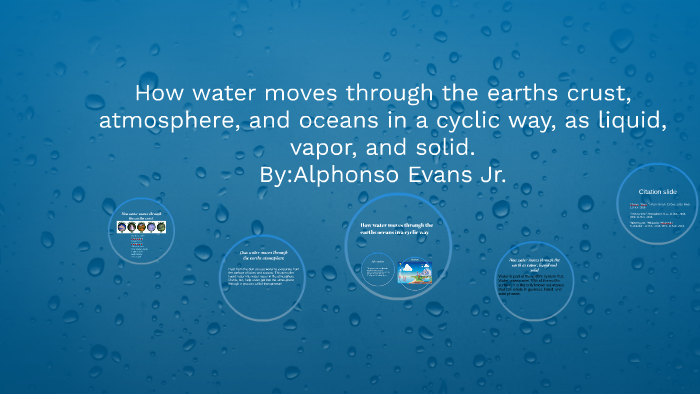 How water moves through the earths crust, atmosphere, and oc by ...