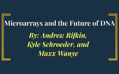 Microarrays and the Future of DNA by Andrew Rifkin on Prezi