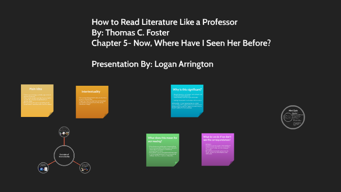 How to Read Literature Like a Professor by Logan Arrington on Prezi