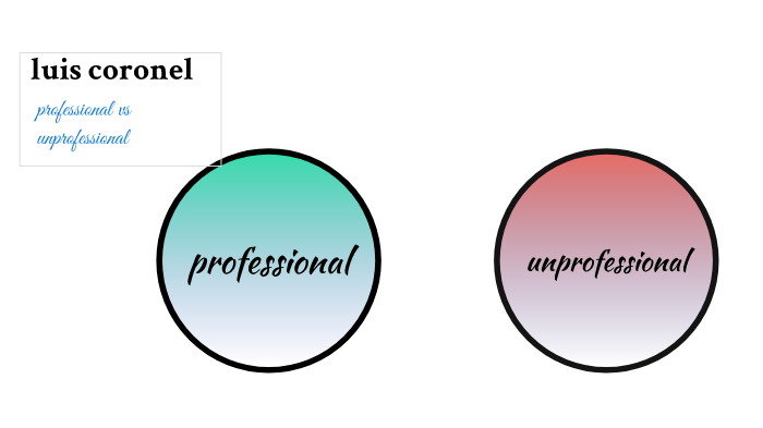professional vs unprofessional by graciela murillo on Prezi