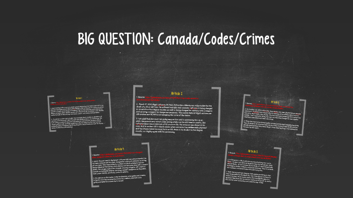 BIG QUESTION: Canada/Codes/Crimes by amy thind on Prezi