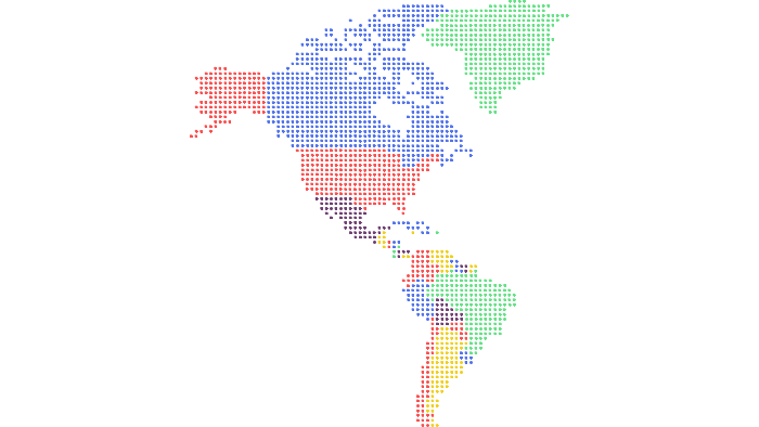 North and South America. Map. Editable. by Viktor Suszter on Prezi